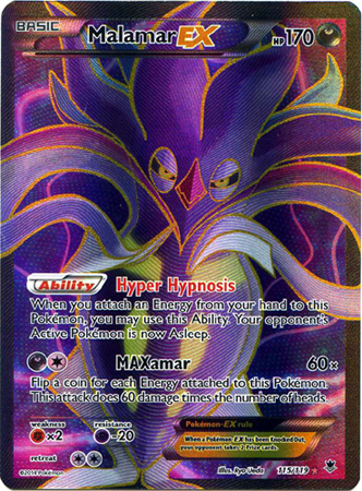 Malamar EX 115/119 Full Art Ultra Rare XY Phantom Forces Pokemon Card